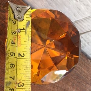 unknown | Accents | Amber Colored Diamond Cut Paperweight | Poshmark